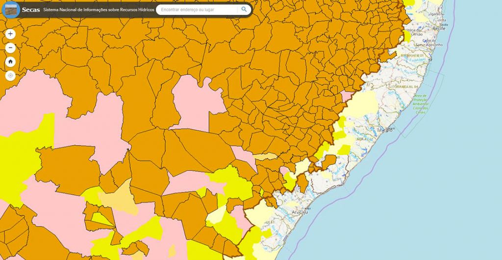 Mapa do Monitoramento das Secas