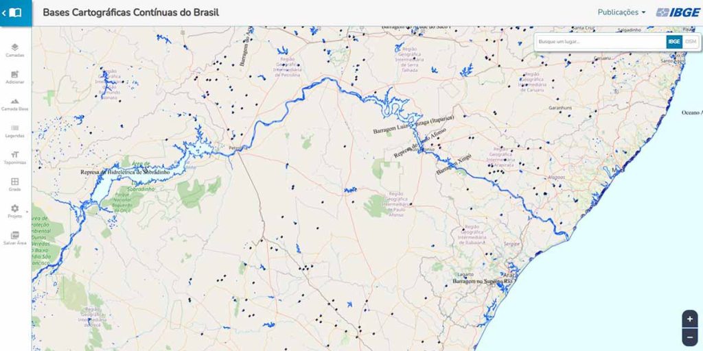 IBGE atualiza base cartográfica contínua do Brasil na escala 1:250.000